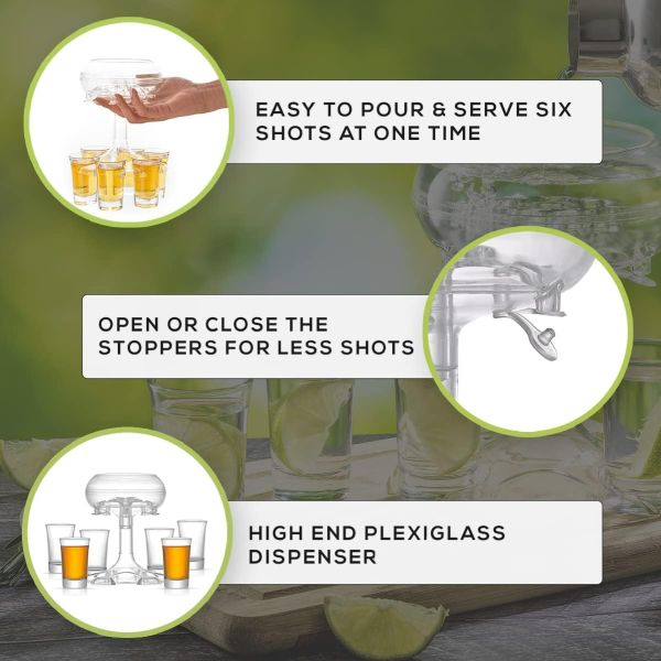 Meatball.ThatDailyDeal - EXTREME SGD - 6 Shot Glass Dispenser - We ...