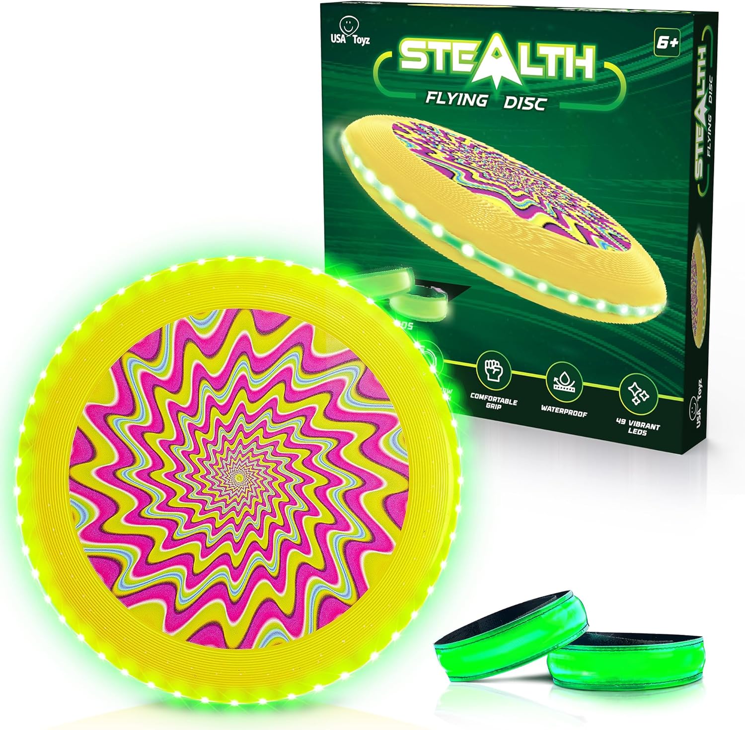 Meatball.ThatDailyDeal - EXTREME SGD - Light Up LED Frisbee With 2 ...