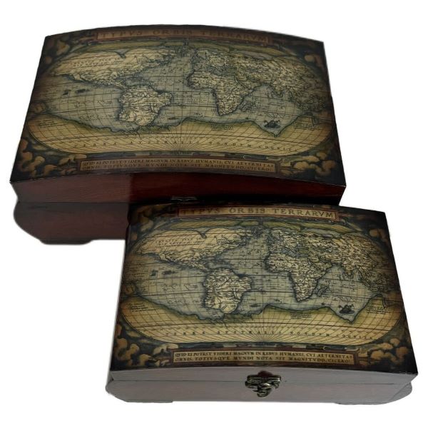 Meatball.ThatDailyDeal - EXTEME SGD - 2 Piece Vintage World Map Storage ...